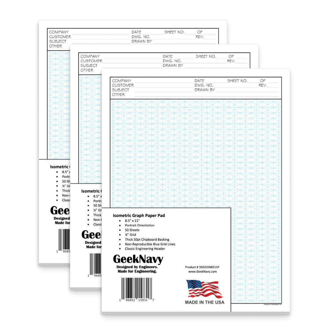 Isometric Graph Paper Pad: 8.5 x 11 | RobCosman.com